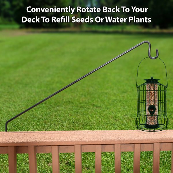 Heavy Duty Extended Reach Wall Mounted Deck Hook / Wall Pole - 1337nih