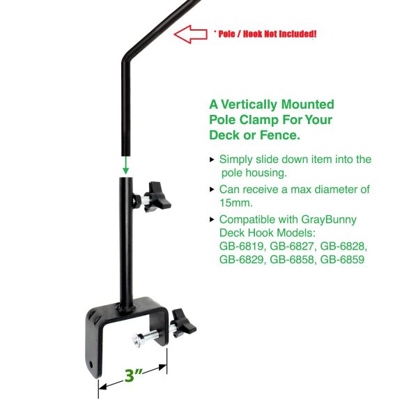 Vertical Deck Clamps, For Use with Torches, Shepherd Hooks or Poles ...