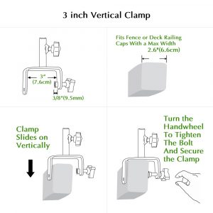 Vertical Deck Clamps, For Use with Torches, Shepherd Hooks or Poles ...
