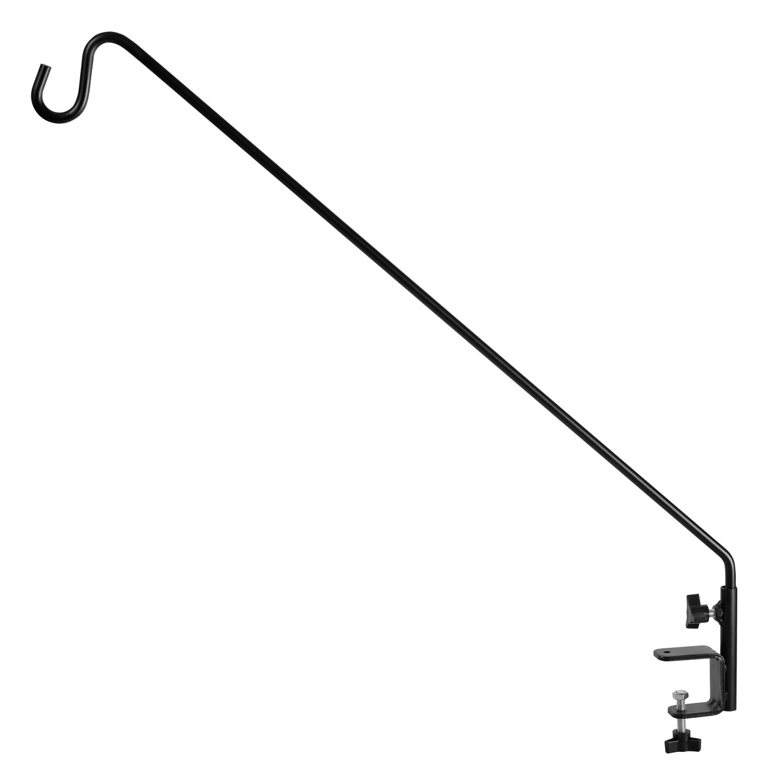 Heavy Duty Extendable Deck Hook, 37 Inch Pole, 2 Inch Non-Slip Clamp ...